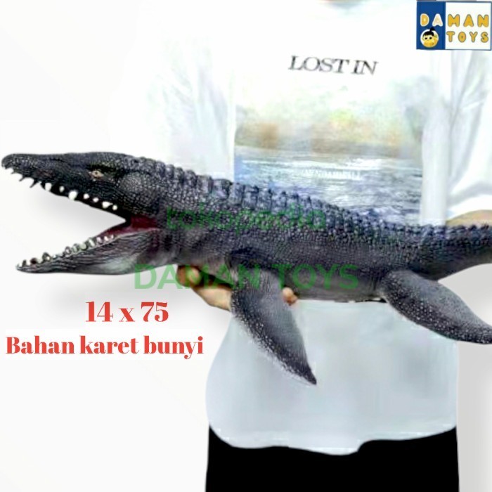 Jual Mainan Dinosaurus Besar Mosasaurus T Rex Dino Karet Bunyi Kado ...
