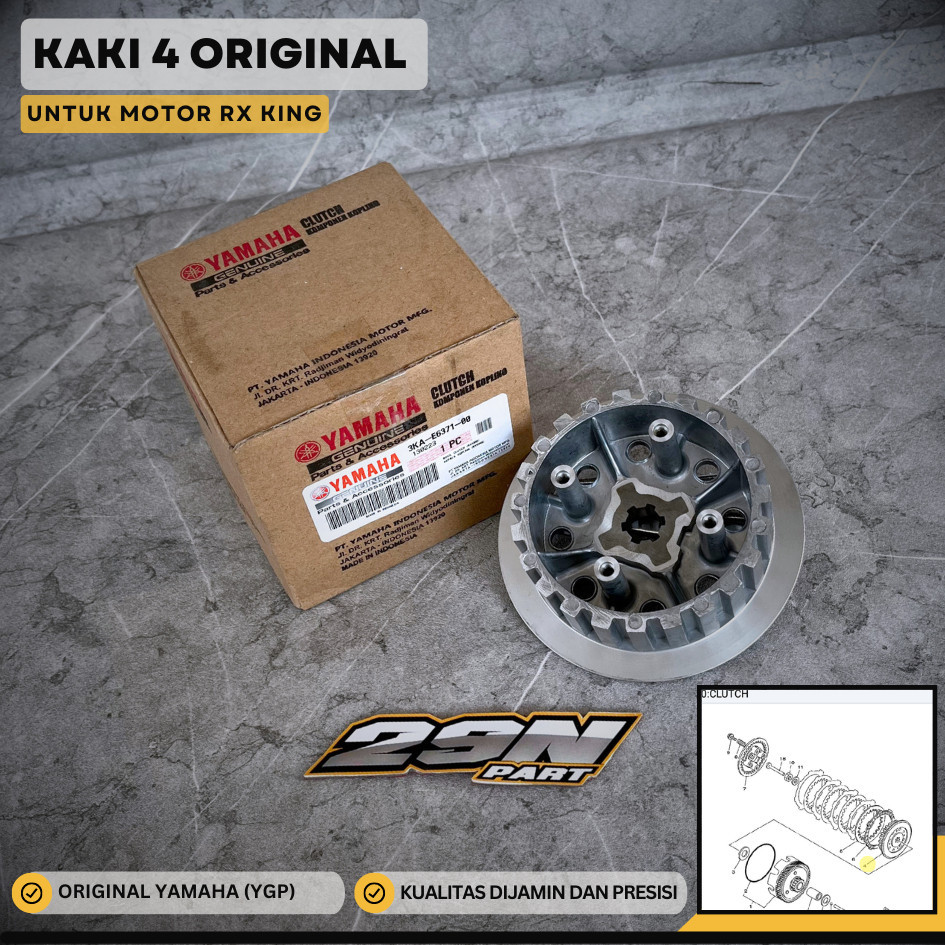 Jual KAKI EMPAT KAKI 4 KOPLING RX KING RX-KING RXK ORIGINAL 3KAE637100 | Shopee Indonesia