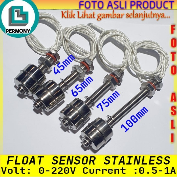 Jual Stainless Water Level Float Sensor Air Pelampung Radar Switch ...
