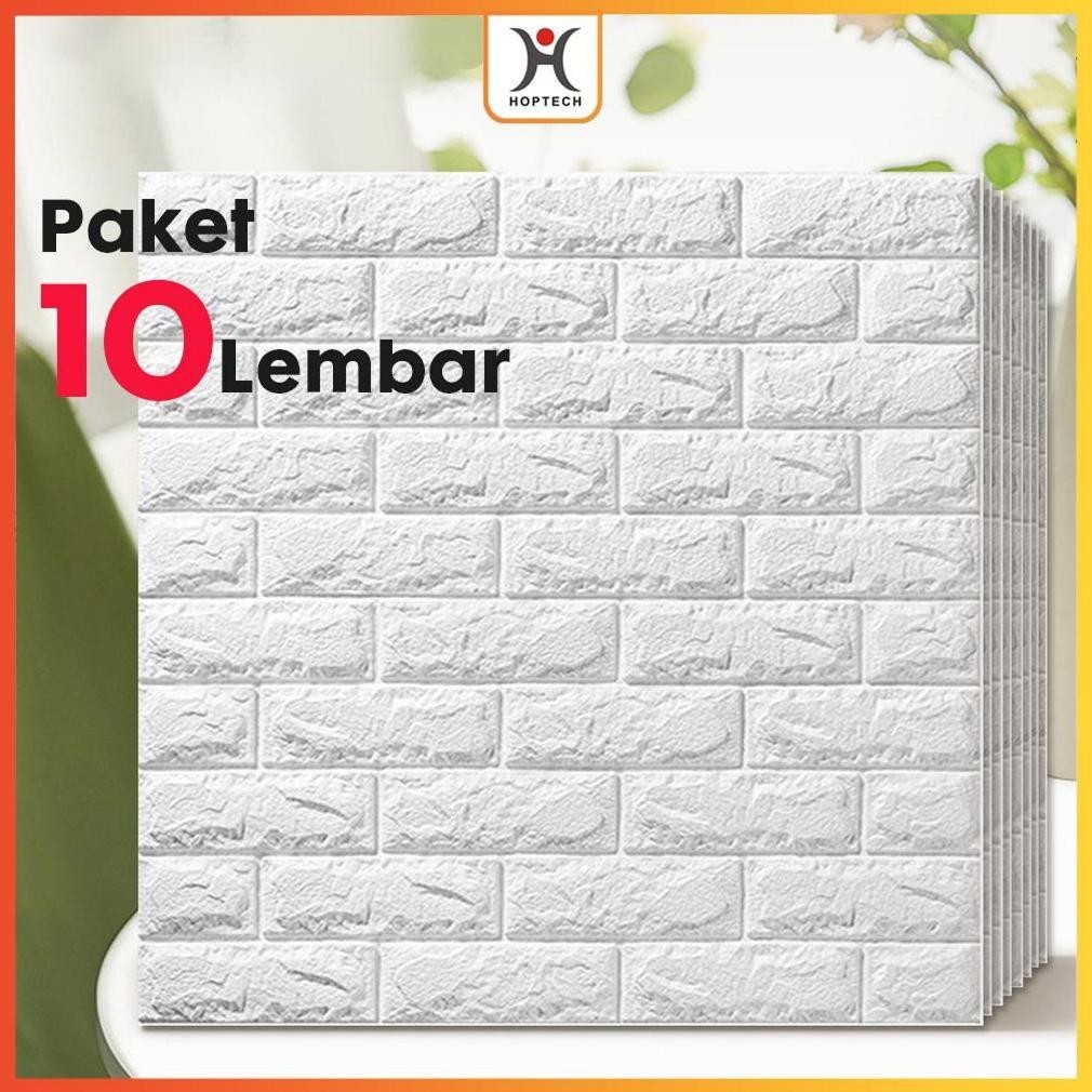 Jual PAKET 10 PCS !! Wallpaper Dinding 3D Foam Motif Batu Bata 70 x 77 CM | Shopee Indonesia