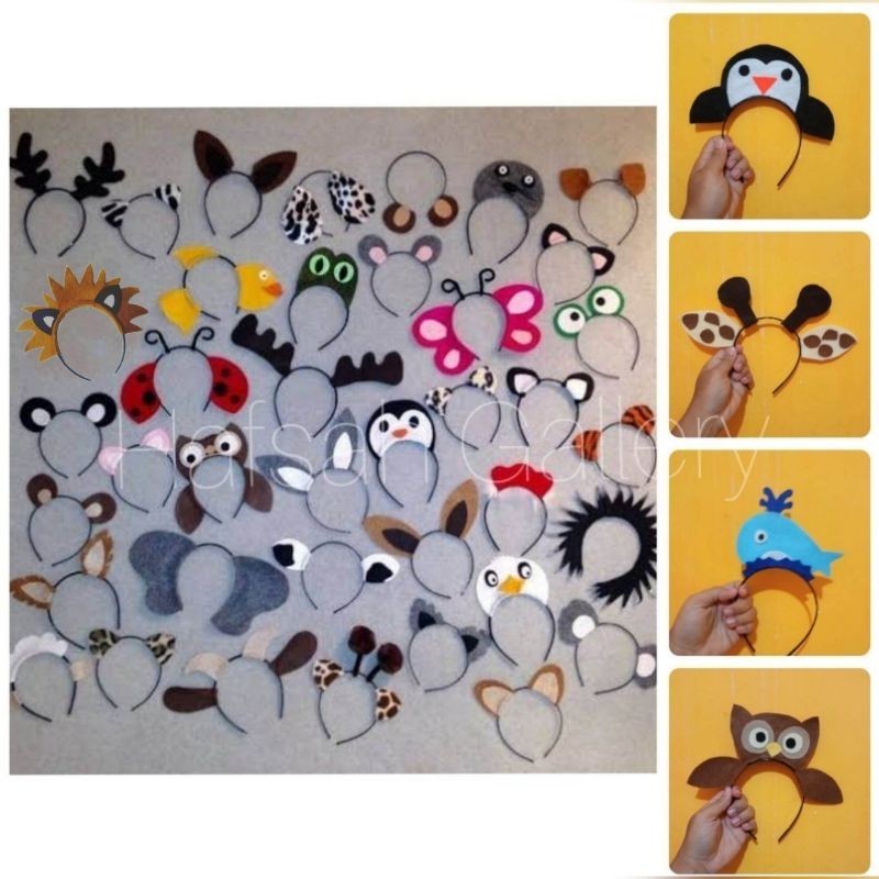 Jual Bando bandana Unik bisa request karakter hewan lucu mahkota ...
