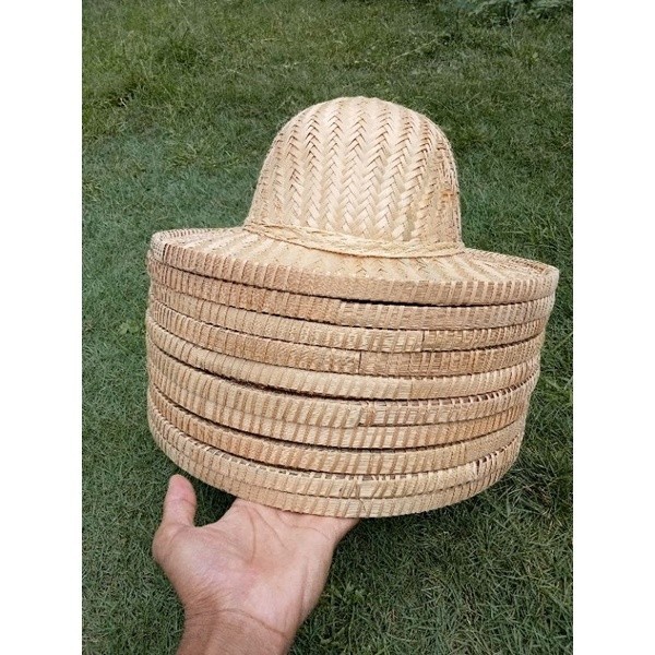 Jual [LOOK STYLISH] 10 Buah Topi Bambu 2 Lapis Anyaman (Capil/Kupluk ...
