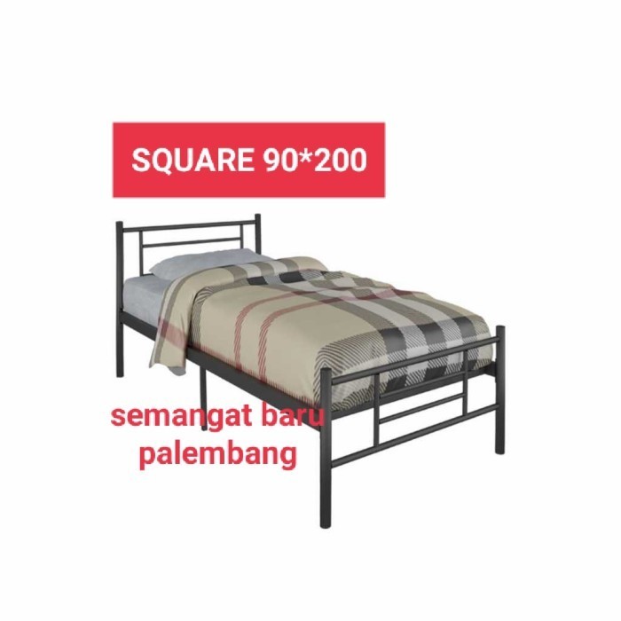 Jual Termantab] Ranjang Besi Single Bed ORBITREND Square 90*200 Divan ...