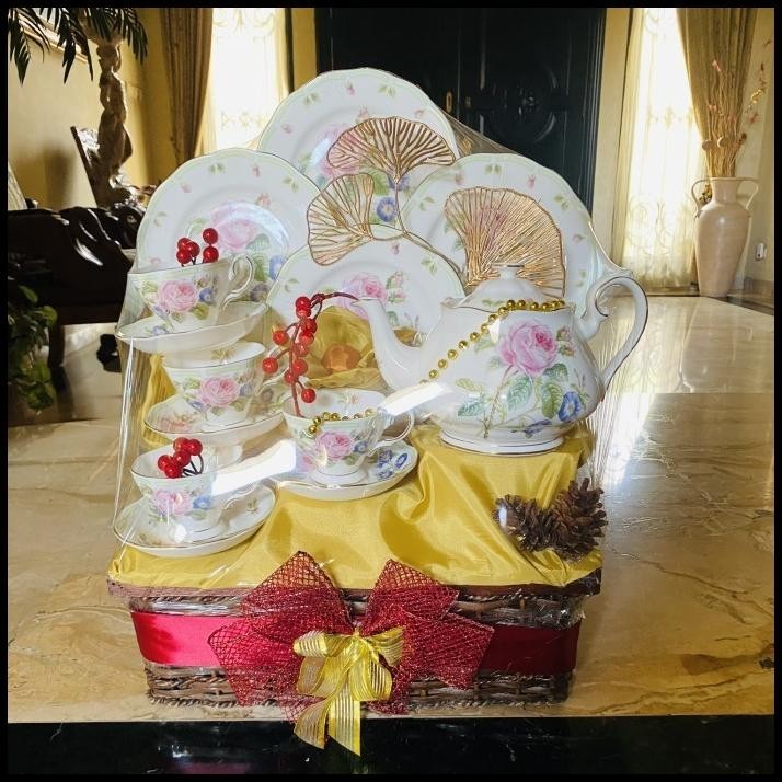 Jual Hampers Parcel Tea Pot Tea Cup Set Royal Albert Botanical Teas ...