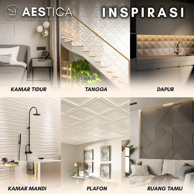 Jual 3D Pvc Wall Panel 1 Box 50X50Cm Dinding Wallpaper | Dekor Rumah ...