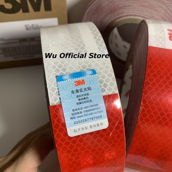 Jual Stiker Reflektor Merah Putih 3M Sticker Reflektif Pantul Cahaya ...