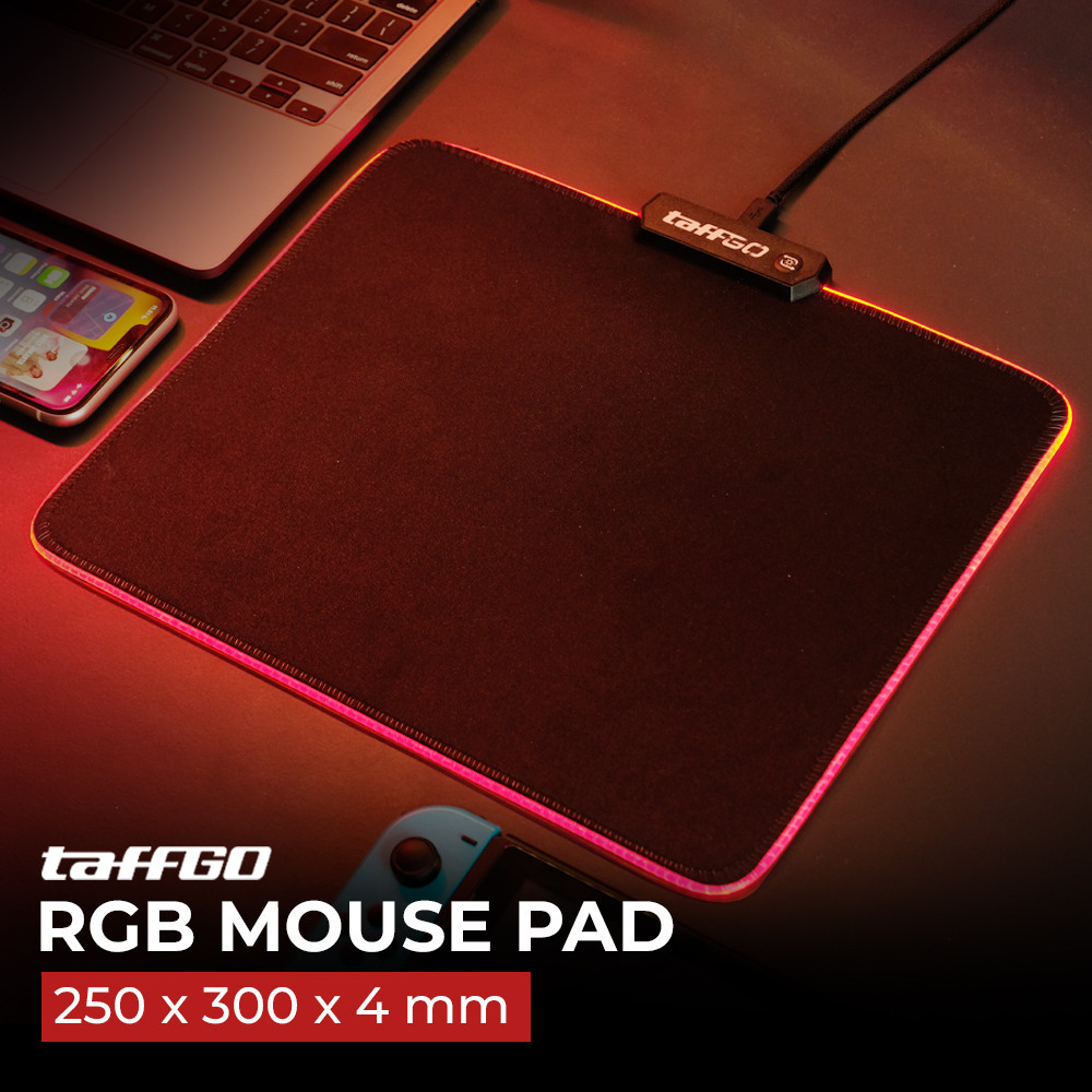 Jual NEW!! TaffGO Gaming Mouse Pad Glowing RGB LED High Precision ...