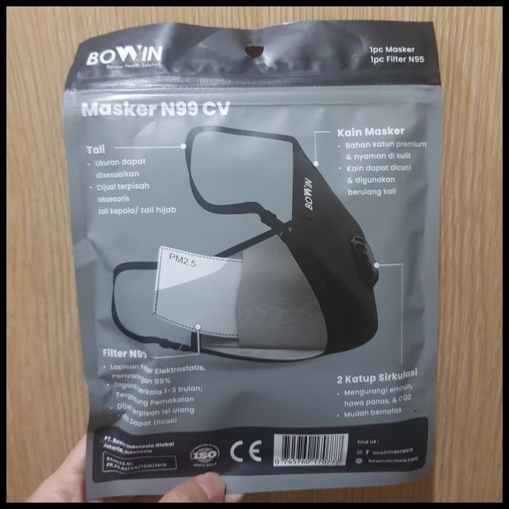 Jual TERBARU BOWIN MASKER N99 CV DUAL FILTER KARBON AKTIF !! | Shopee ...