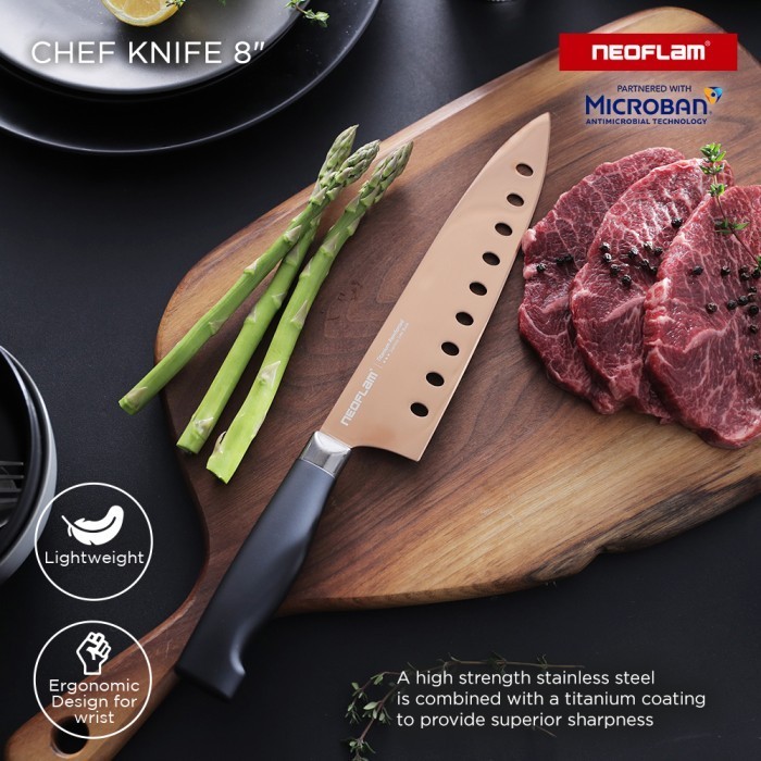 Jual Neoflam Titanium Chef Knife 8" Rose Gold / Pisau Koki | Shopee ...