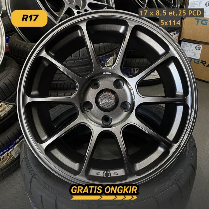 Jual velg racing SSW S268 R17 lebar 8,5 ET 25 velg ring 17 venturer ...