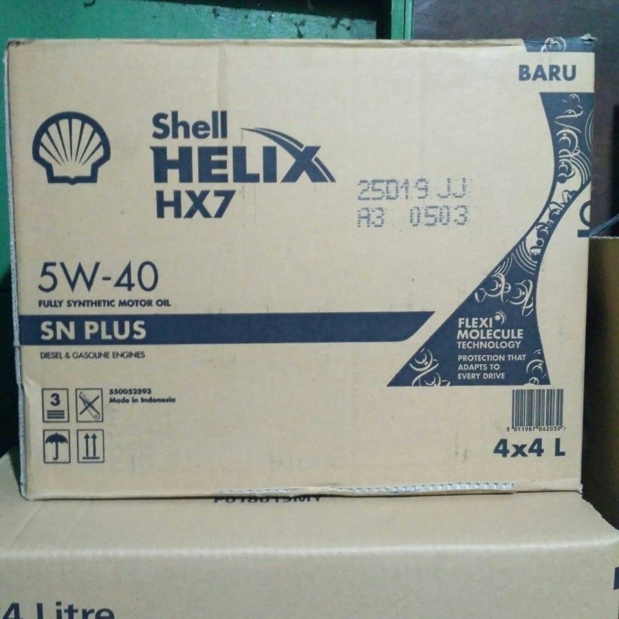 Jual oli Shell helix HX7 5W-40 100% asli fully synthetic SN plus 4x4 ...
