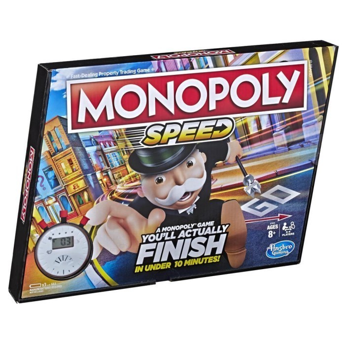Jual Monopoly Speed Board Game For Kids Ages 8 And Up Bcie7033 | Shopee ...