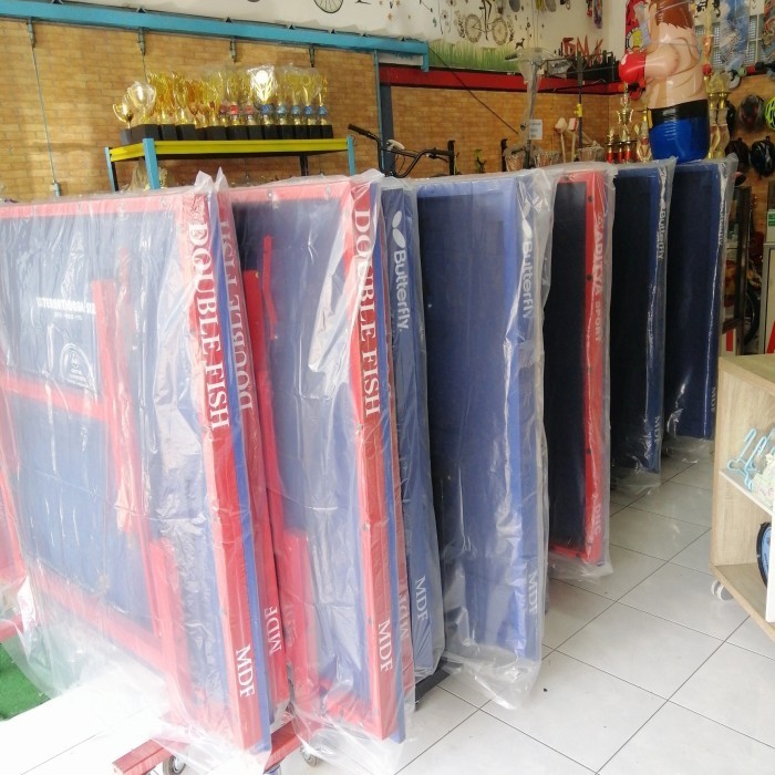 Jual Meja Pingpong Mdf 18 Mm Tenis Ping Pong Roda Bagus Besar Rem ...