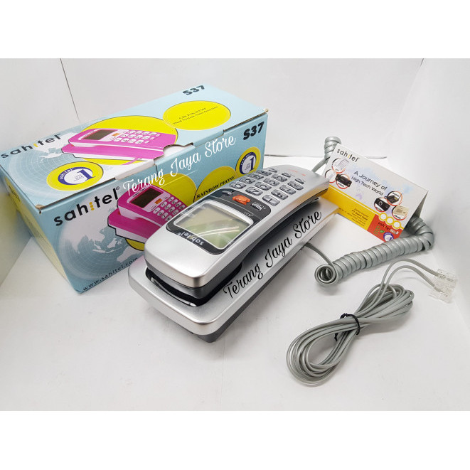 Jual Telepon Kabel Sahitel S37 Pesawat Telepon Rumah Sahitel S-37 (Silver) | Shopee Indonesia