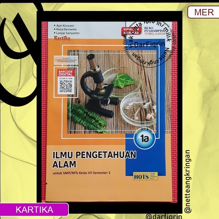Jual LKS IPA Kelas 7 8 Semester 1 SMP/MTs KURMER Kurikulum Merdeka-Kartika-HOTS-Apri dkk ...