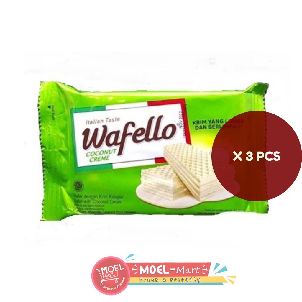 Jual WAFELO Wafer Coconut 3 Pcs X 43 Gr | Shopee Indonesia