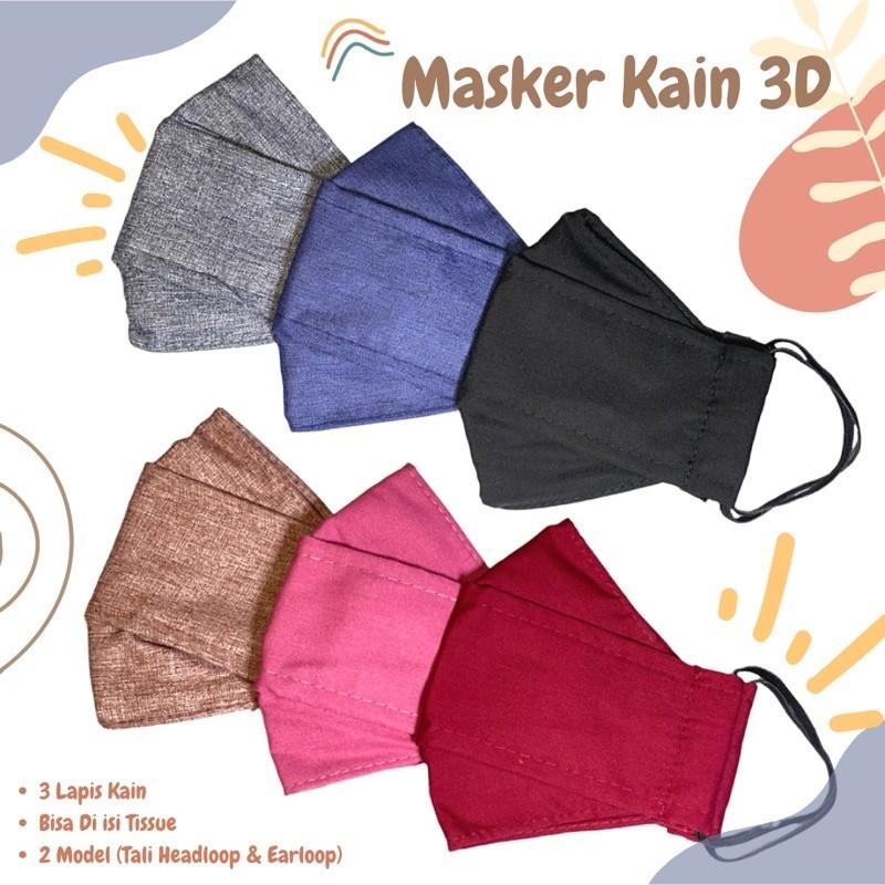 Jual MONCE Masker Kain 3D 4D EVO KF94/ Masker Kain 3D Non Medis ...
