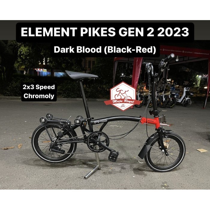 Jual SEPEDA LIPAT ELEMENT PIKES GEN 2 DARK BLOOD 16 inch 6 SPEED 3 ...