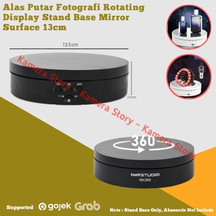 Jual Alas Putar Fotografi Rotating Display Stand Base Mirror Surface ...