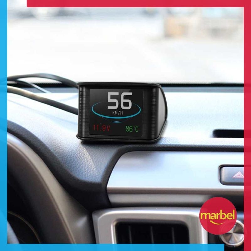 Jual Display Monitor HUD Mobil OBD2 Speedometer Temperatur RPM AVG P10 ...