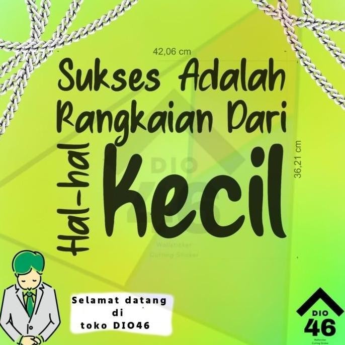 Jual TERBARU CUTTING STICKER DINDING KACA KAMAR QUOTES MOTIVASI STIKER ...