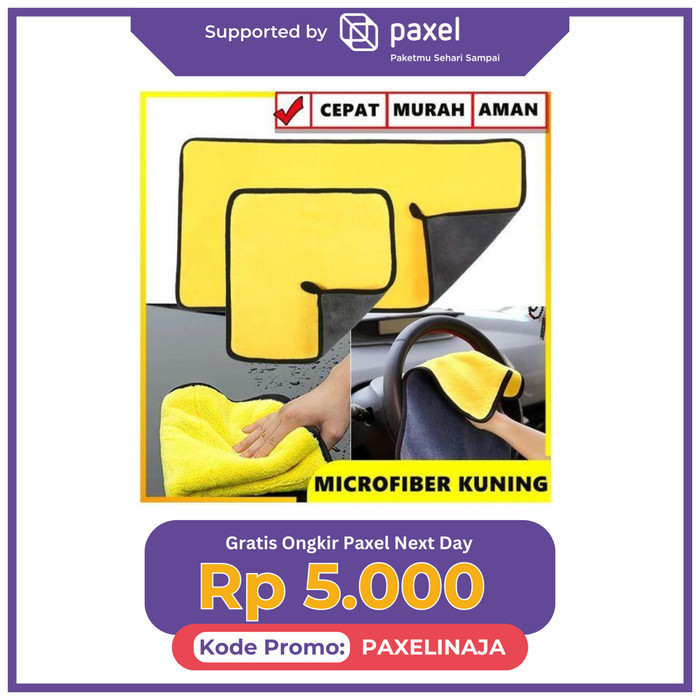 Jual KAIN LAP DETAILING MICROFIBER 500 GSM Premium Halus RAWAWA X PAXEL ...