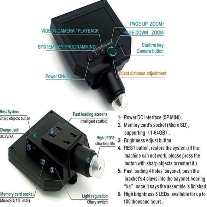 Jual Digital Microscope 600X Magnifier Mikroskop | Shopee Indonesia