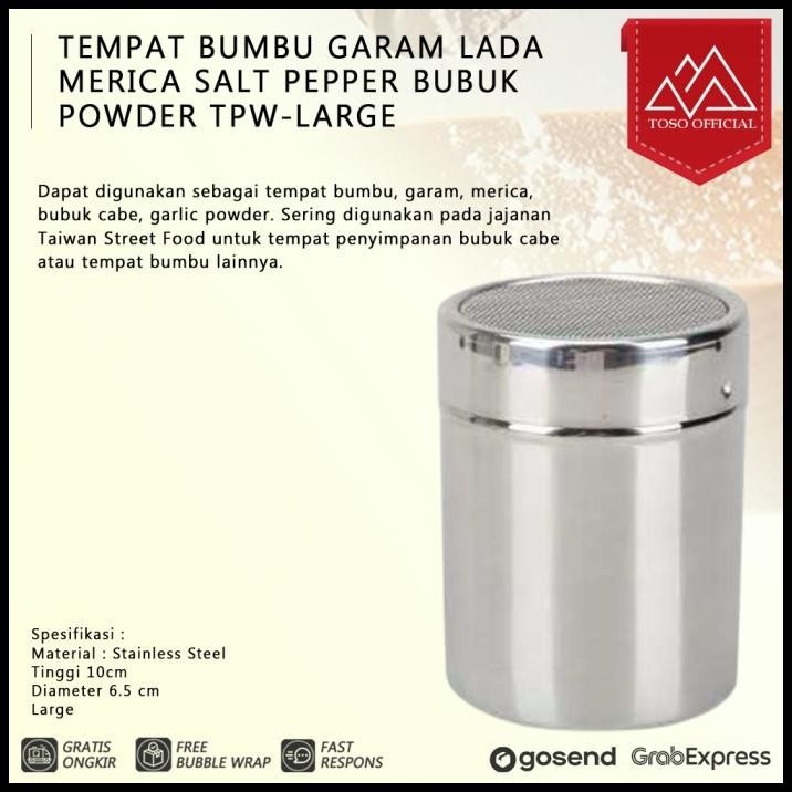Jual Tempat Bumbu Garam Lada Merica Salt Pepper Shaker Stainless Tpw ...