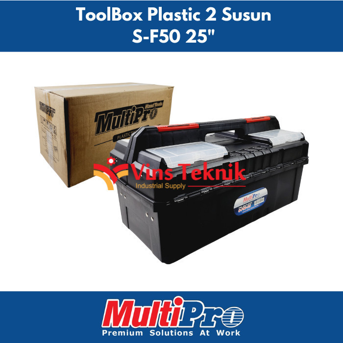 Jual Multipro Tool Box Plastik 25" Toolbox 2 Susun Box Benyimpanan S ...