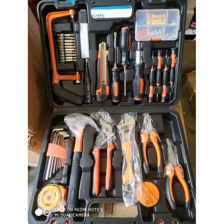 Jual Tool Kit Set 100Pcs Toolkit Toolbox Tool Kit Tool Box Berkualitas ...