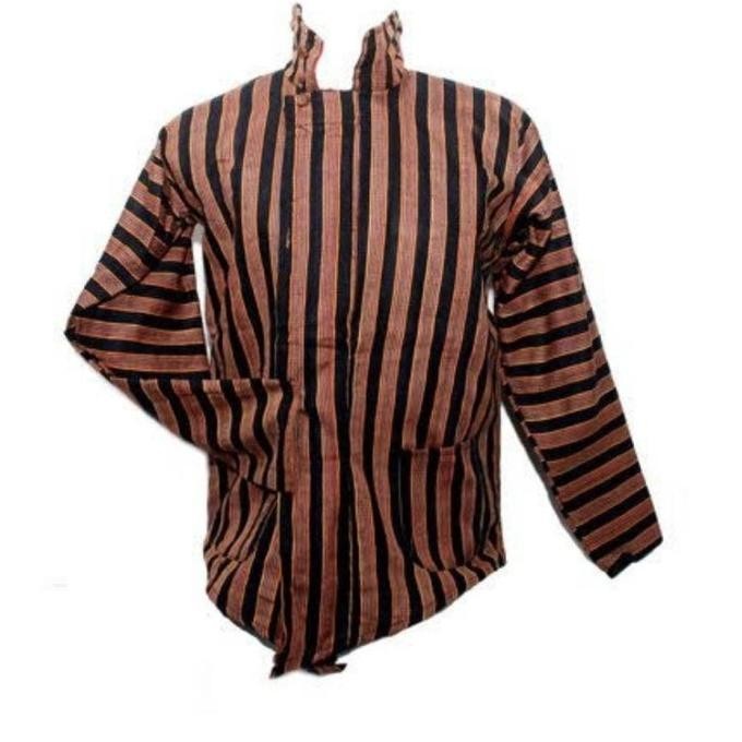 Jual baju surjan lurik pria dewasa Lurik Tenun Baju Adat Jawa MBS | Shopee Indonesia