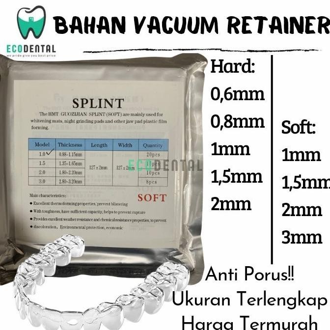 Jual GH Dental Bahan Plastik Essix Retainer Vacum Thermoforming Splint ...