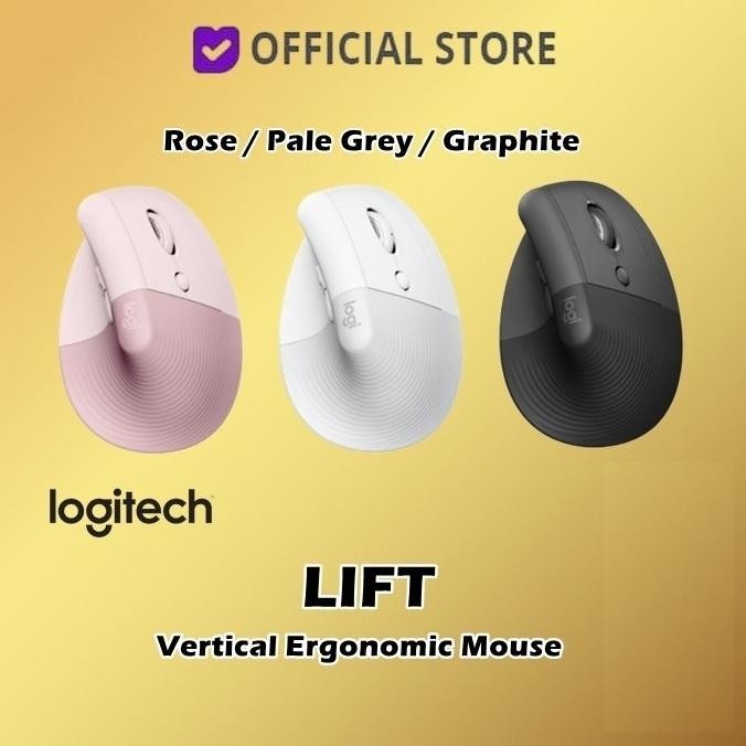 Jual Logitech LIFT Mouse Ergonomic Vertical Wireless Bluetooth Silent ...