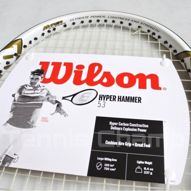 Jual Raket Tenis Wilson Hyper Hammer 5.3 Black&White/Tennis Racket ...