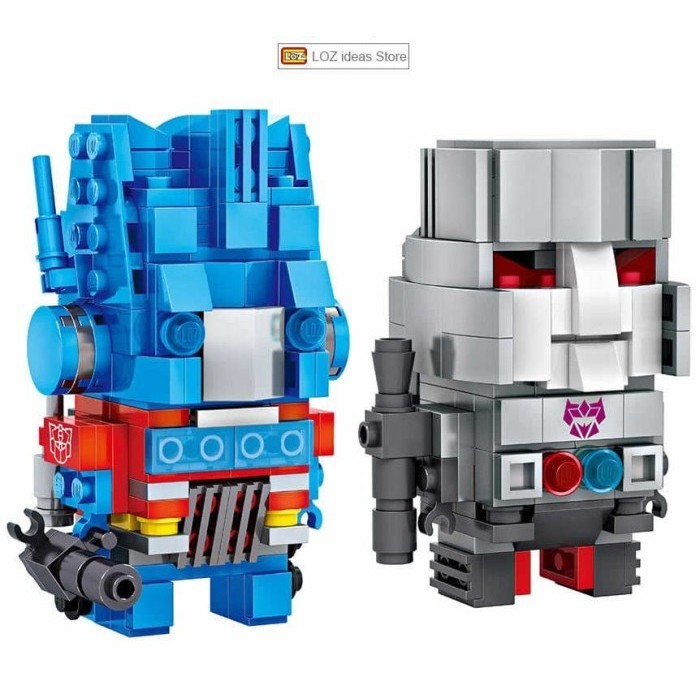Jual Exclusive Loz Mini Brick Headz 2 In 1 Optimus Prime & Megatron ...