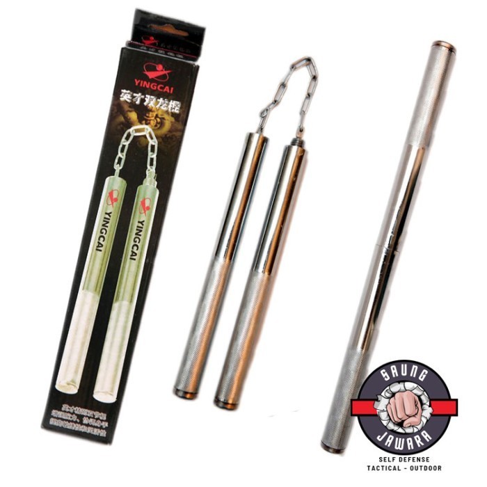 Jual Saung Jawara - Double Stick / Nunchaku Besi - Dpt Disambung Jadi Baton | Shopee Indonesia