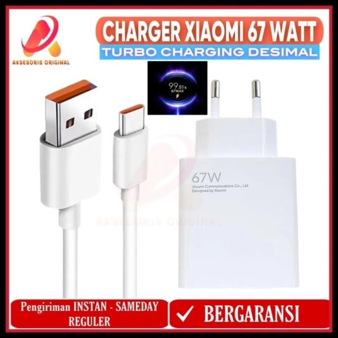 Jual CHARGER XIAOMI TURBO 67 WATT TYPE C ORIGINAL 100% | Shopee Indonesia