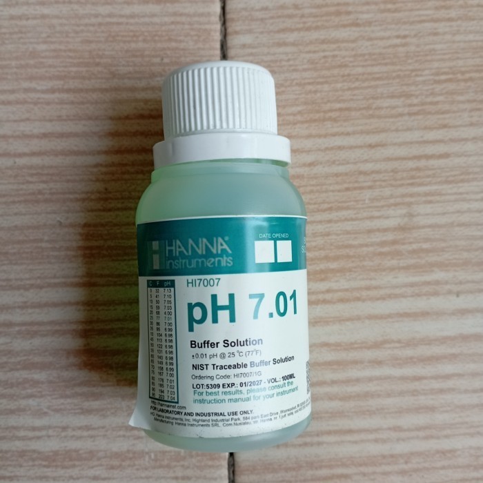 Jual Buffer Solution Hanna PH 7 Botol Kemasan 100 ml | Shopee Indonesia