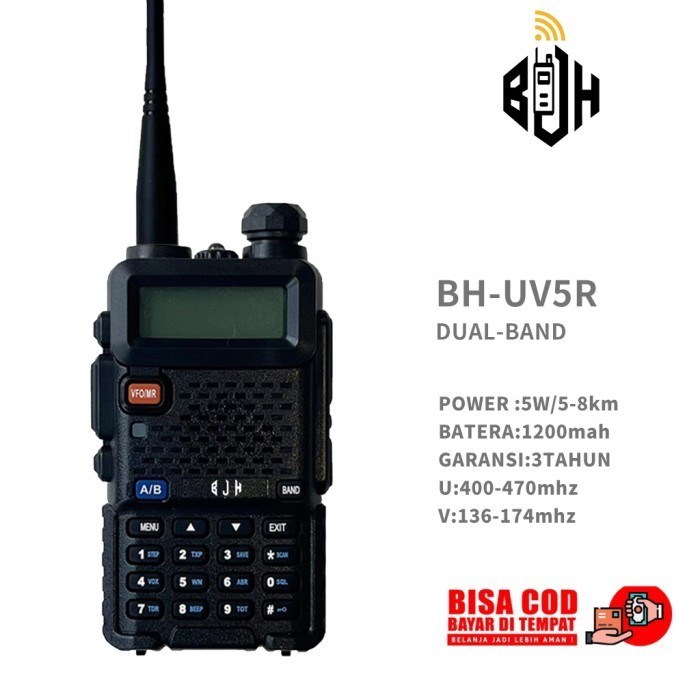 Jual Ready HT BJH UV5R Walkie Talkie Dual Band 5W 128CH UHF+VHF handy talkie | Shopee Indonesia