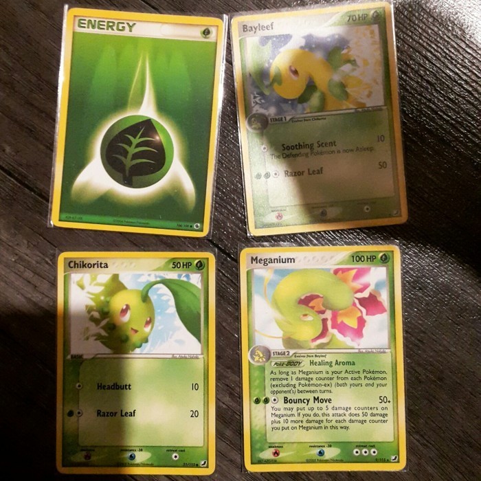Jual [AXA] Meganium Pokemon card Ex Unseen Forces 9/115 Bayleef ...
