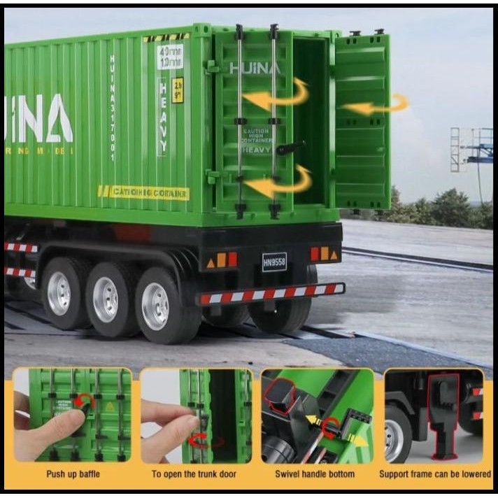 Jual GRATIS ONGKIR HUINA 1317 RC CONTAINER TRUK TRAKTOR MAINAN ANAK 2 ...