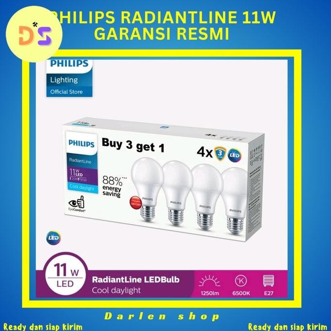 Jual Philips LED Radiantline 11w 11watt 11 watt Multipack isi 4 ...