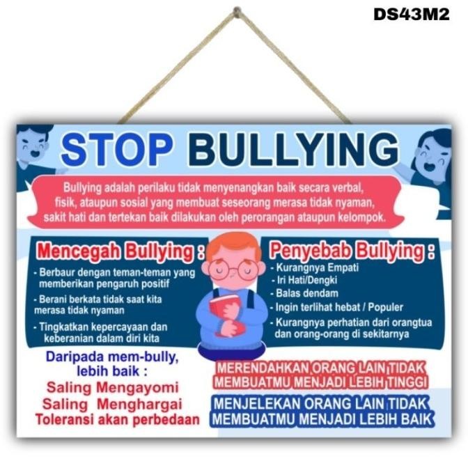 Jual Hiasan Dinding Poster Stop Bullying Gantungan Dinding Edukasi Sekolah Ravneina | Shopee ...