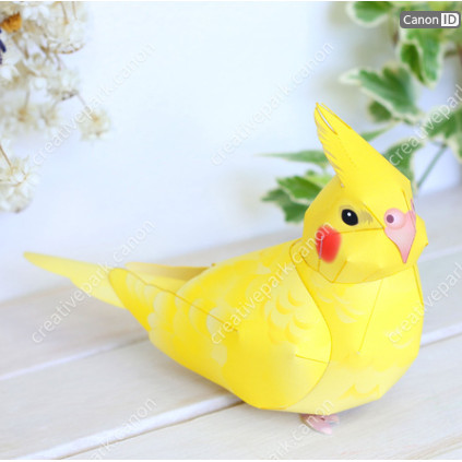 Jual Burung Parkit Kuning BInatang animal diorama papercraft miniatur ...