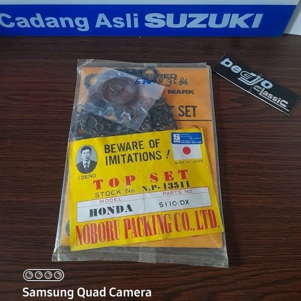 Jual paking gasket perpak topset top set HONDA S110 S 110 DX BENLI BENLY asli ori original ...