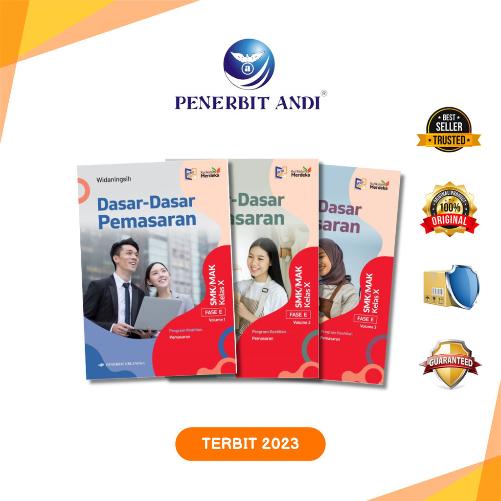 Jual Buku Pelajaran Dasar-dasar Pemasaran SMK/MAK Kelas 10 Volume 1,2,3 Kurikulum Merdeka ...