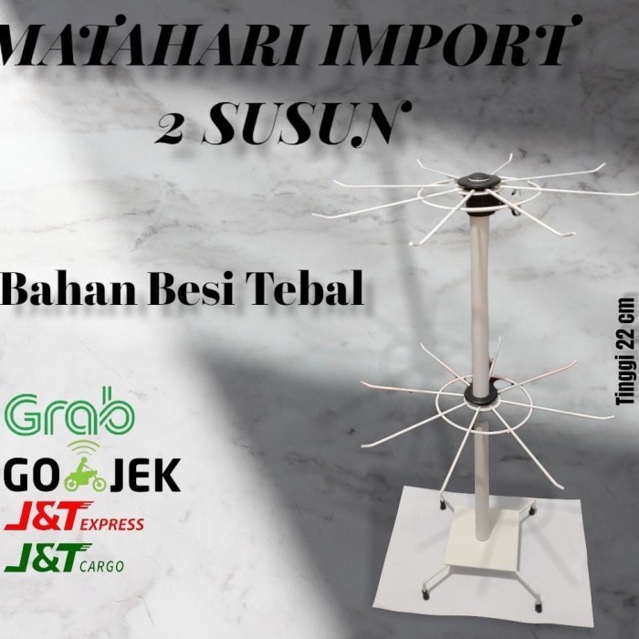Jual Rak Display Putar Matahari 2 Susun Besi Kuat Tebal Impor Display ...
