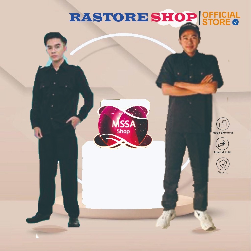 Jual Seragam Satpam 1 stel baju safari security seragam safari hitam ...