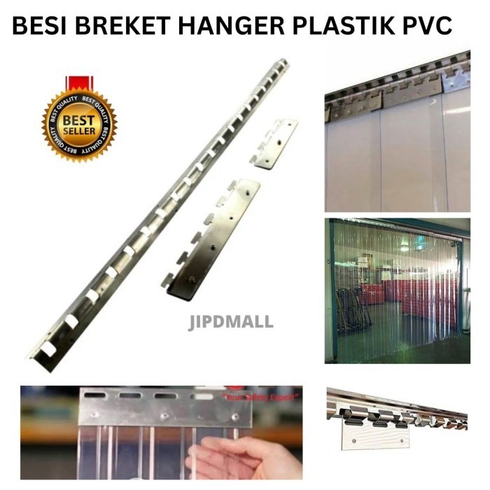 Jual BESI BRAKET HANGER BESI GANTUNGAN TIRAI PVC STRIP PLASTIK | Shopee ...