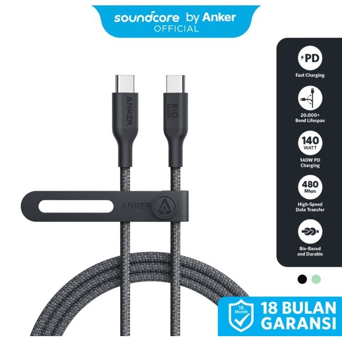 Jual Anker 544 Powerline Usb-C To Usb-C Bio-Based Cable 6Ft/1.8M ...